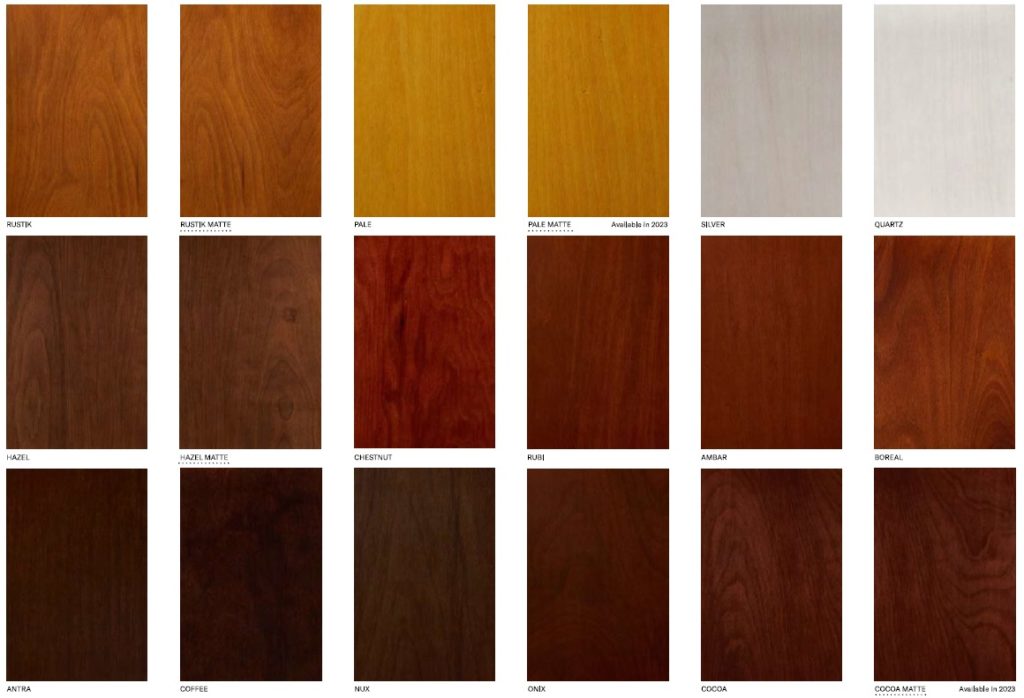 ESETA - Nuancier Bois extérieur Parklex Prodema